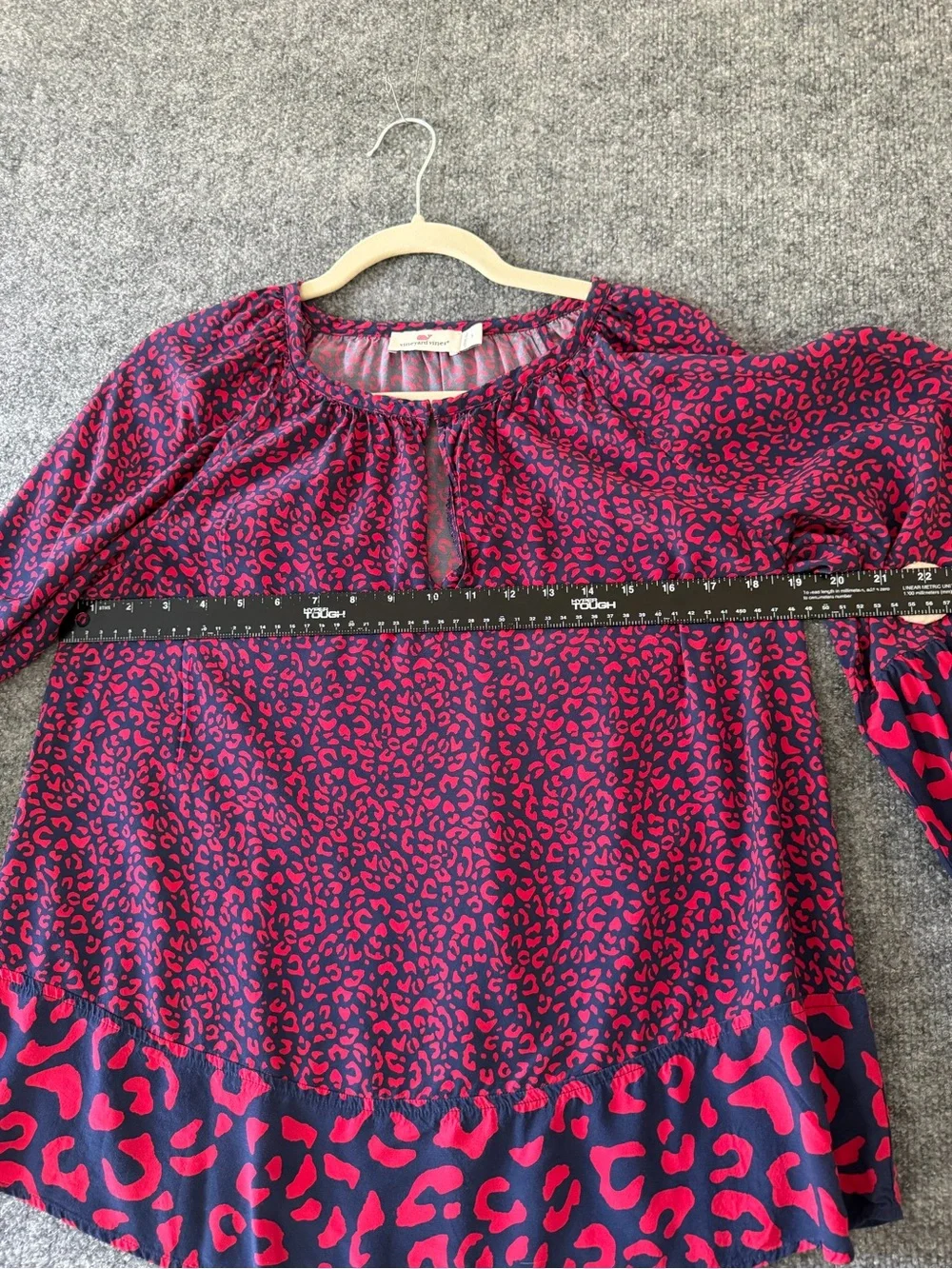 Vineyard Vines | Tops | Vineyard Vines Navy Top With Pink Animal Print ...